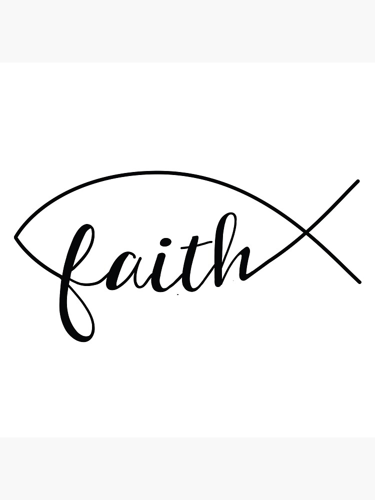 "Faith - Christian Fish" Art Print for Sale by walk-by-faith | Redbubble