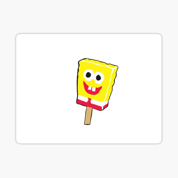 "Spongebob Popsicle " Sticker for Sale by 16masch | Redbubble
