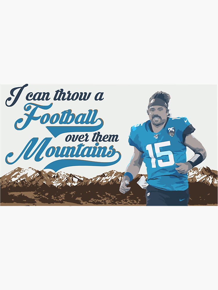 Pegatina «Puedo lanzar una pelota de fútbol sobre las montañas» de ...