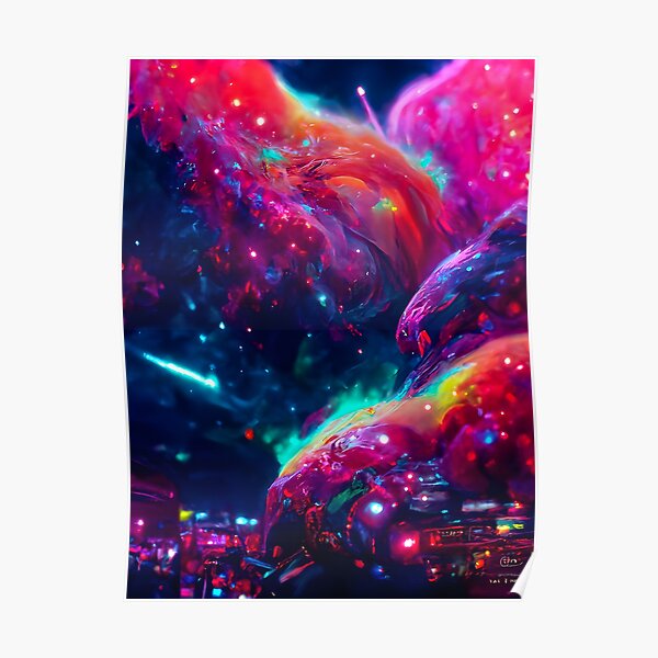 "Nebulae City" Poster for Sale by MicroMagnus | Redbubble