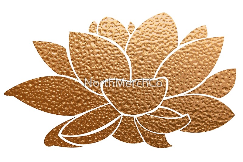 "Copper Lotus Flower" by NorthMerchCo | Redbubble