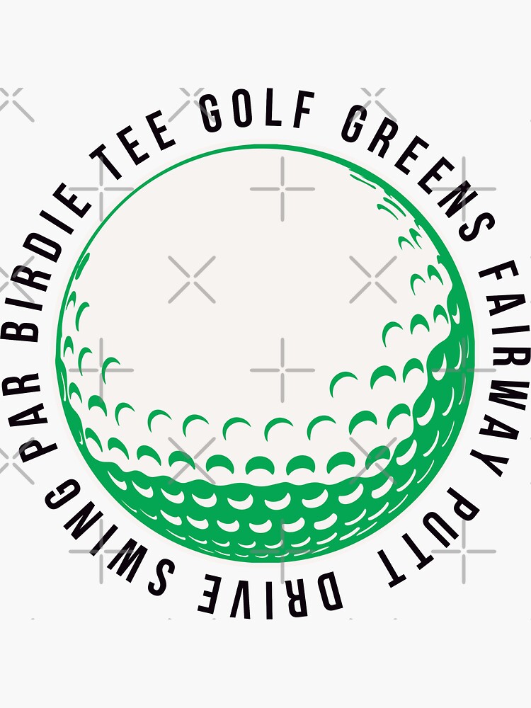 "Golf - Buzz Words" Sticker for Sale by mendozadesigns | Redbubble