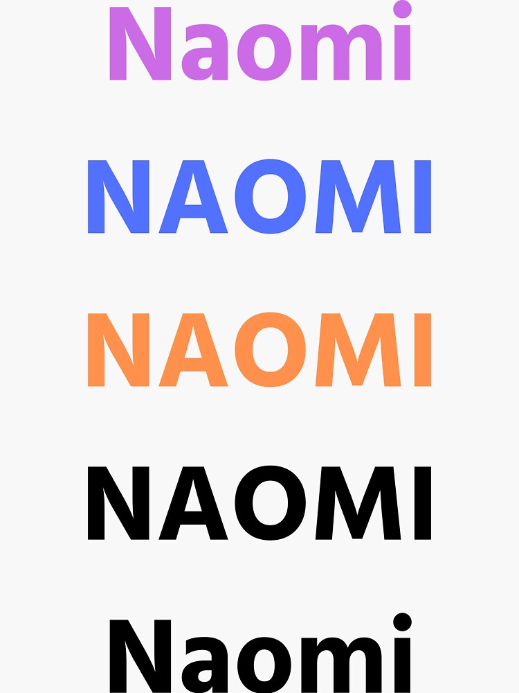 "Naomi" Sticker for Sale by PODdezaine | Redbubble