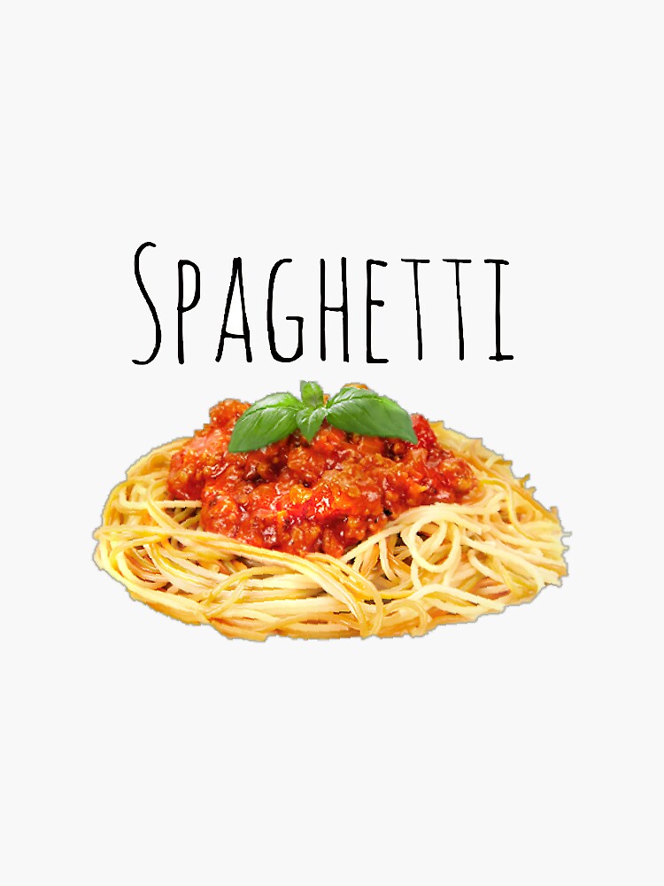 "Spaghetti" Sticker for Sale by kimmybear | Redbubble