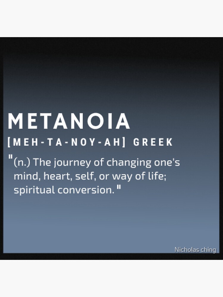 "Metanoia" Sticker for Sale by NickChing94 | Redbubble