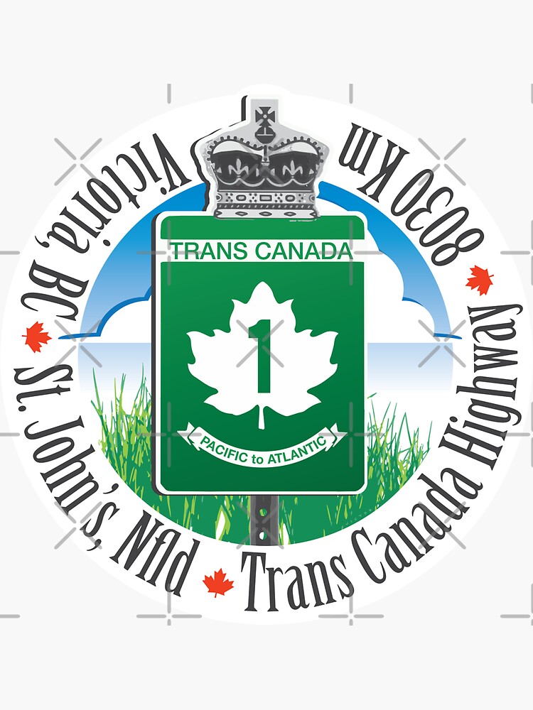 "Trans Canada Highway" Sticker by victorsart | Redbubble