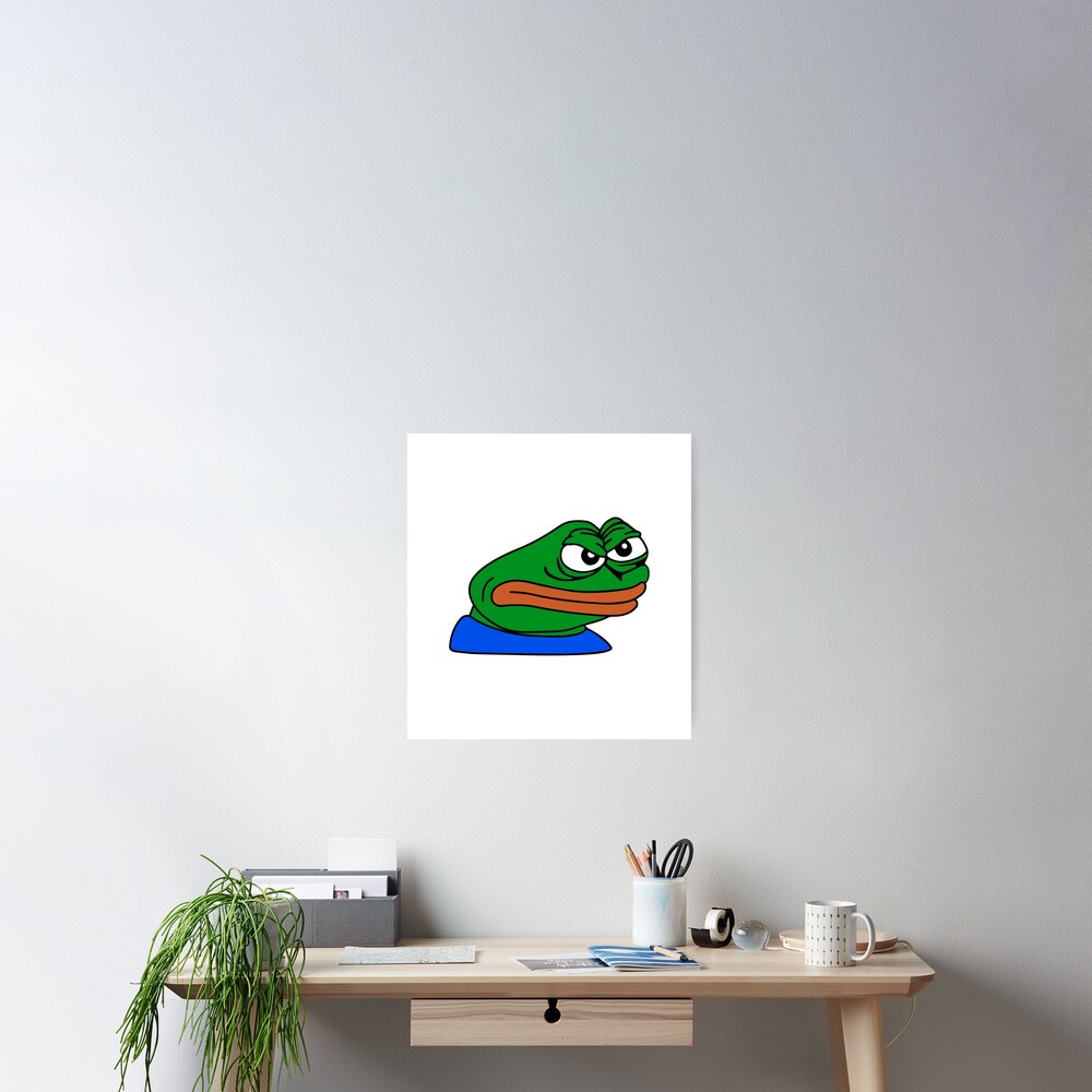 "Madge Emote Pepe The Frog" Poster for Sale by sayedmossad | Redbubble
