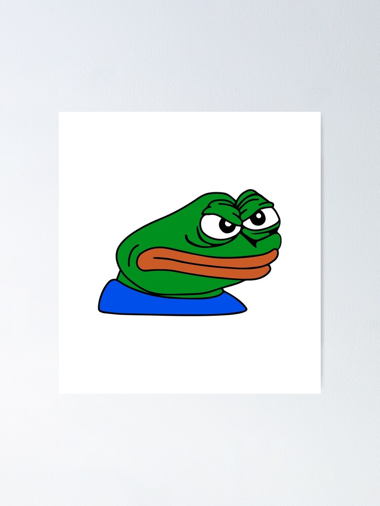 "Madge Emote Pepe The Frog" Poster for Sale by sayedmossad | Redbubble