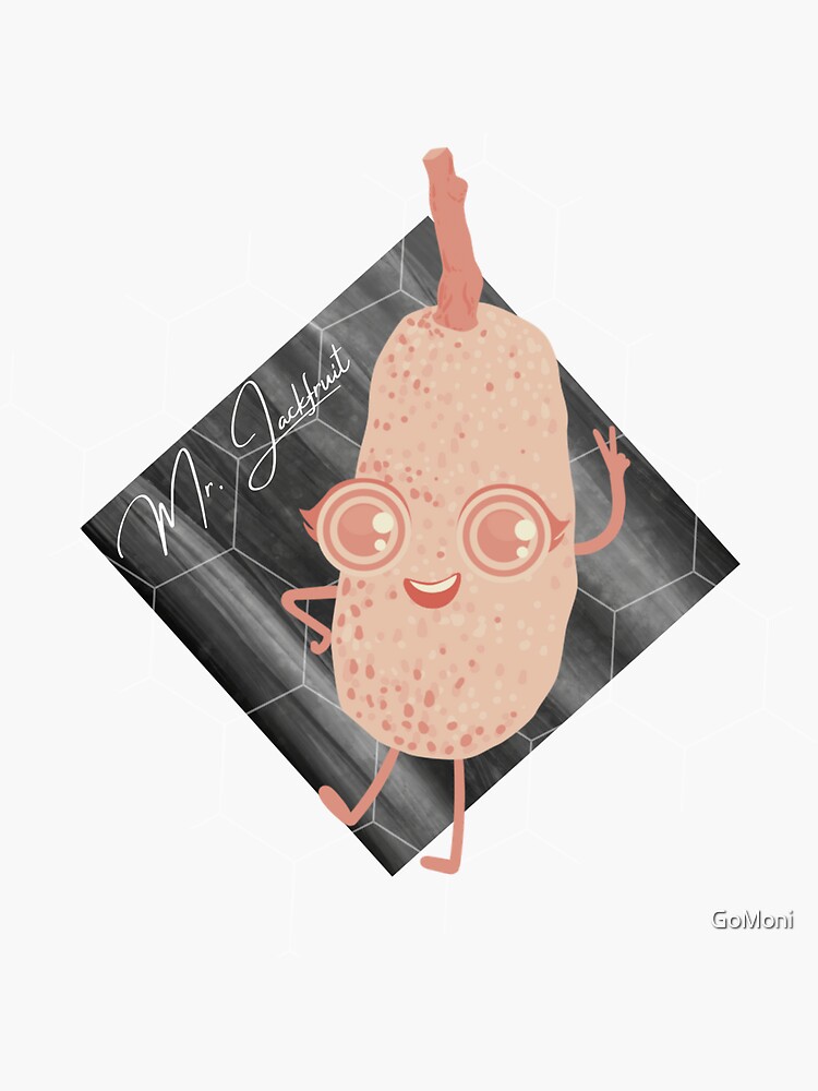 "JACKFRUIT PRAY: Mr. Jackfruit" Sticker for Sale by GoMoni | Redbubble