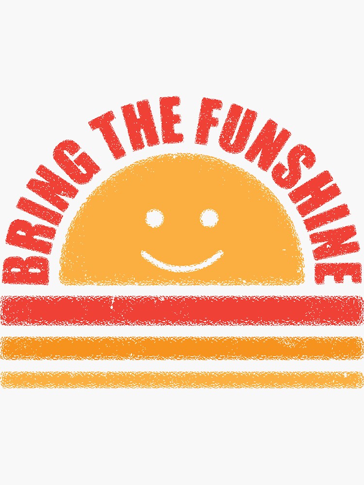 "Funshine" Sticker by wordquirk | Redbubble