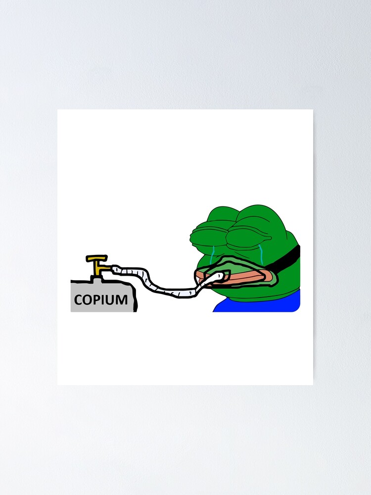 "Copium Emote Pepe The Frog" Poster for Sale by sayedmossad | Redbubble