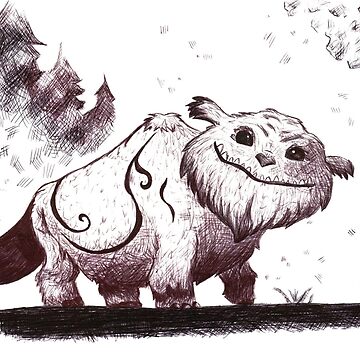 "Gruff Neverbeast" Sticker for Sale by mdennis24601 | Redbubble