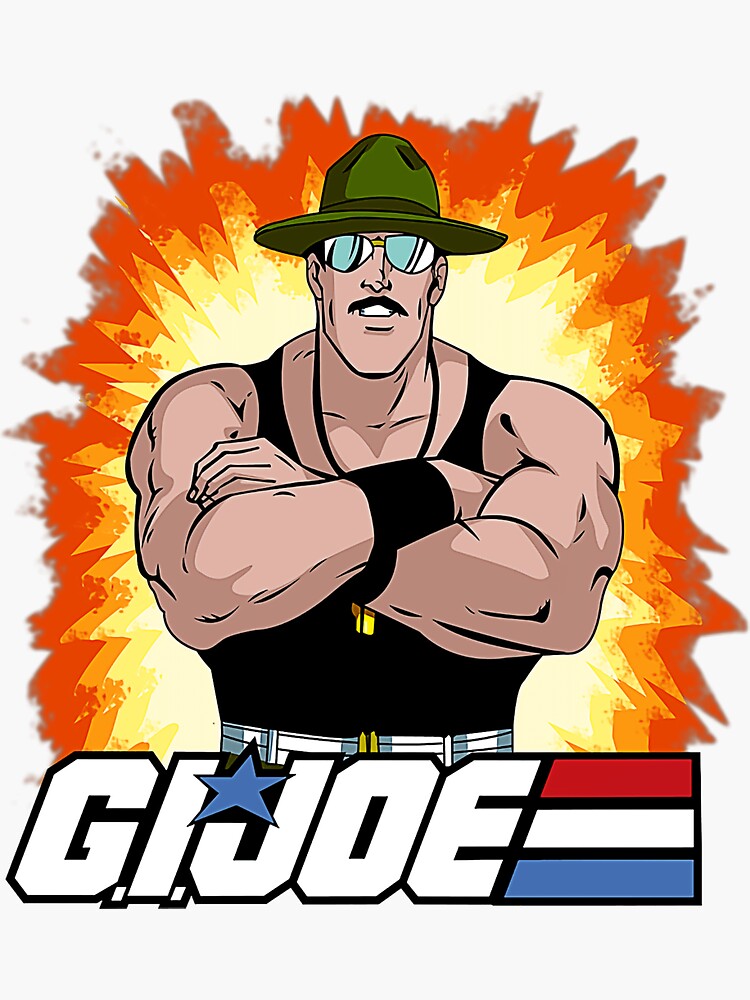 "Gi Joe Gi Joe Gi Joeee" Sticker for Sale by keitrubin | Redbubble