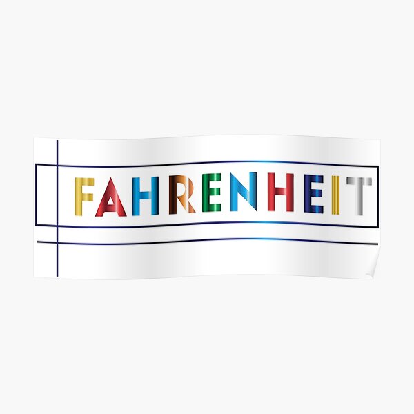 "Fahrenheit Color Letters" Poster for Sale by starkes | Redbubble