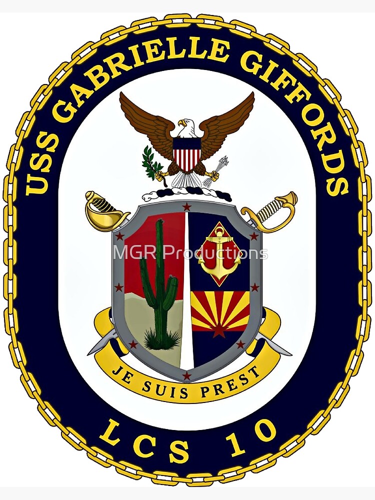 "USS Gabrielle Giffords (LCS-10) Crest" Poster by Quatrosales | Redbubble