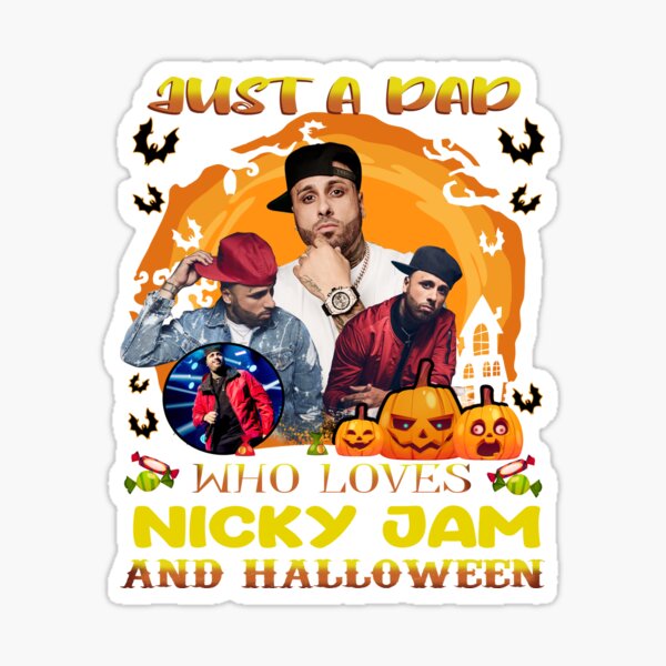 "FanJam Nicky Just A Dad Who Loves Nicky And Halloween" Sticker for ...
