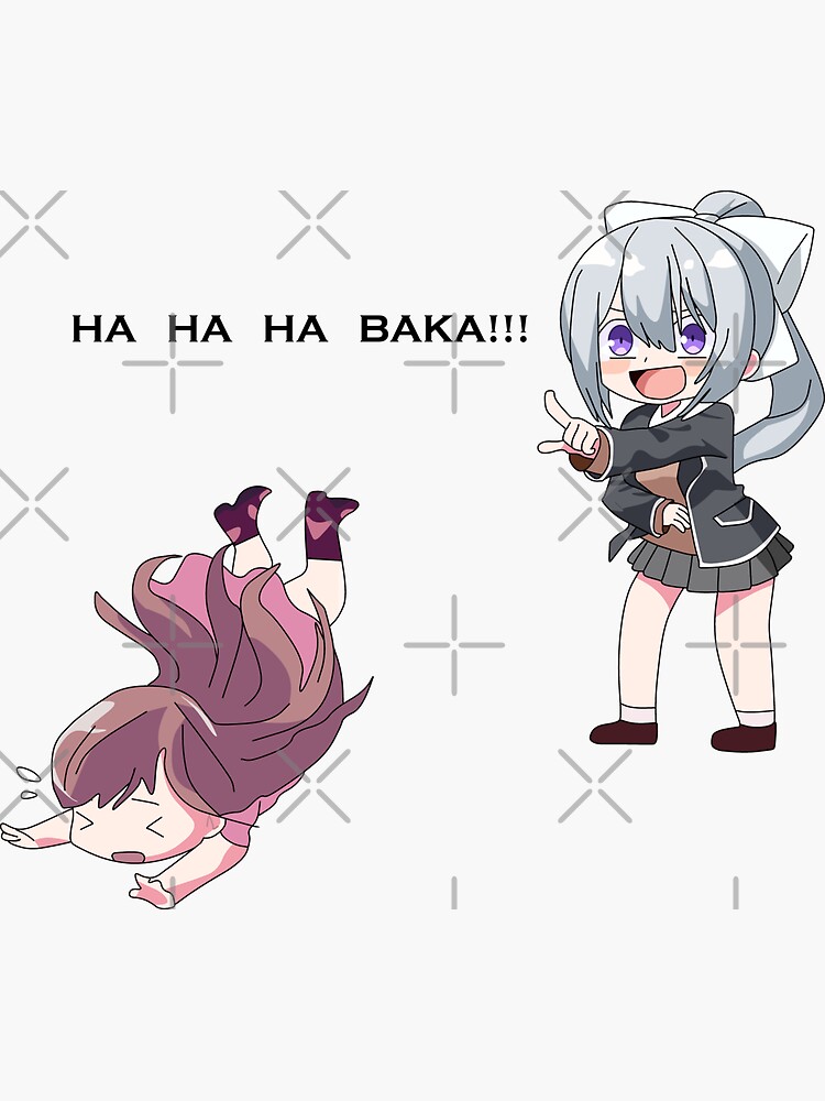 "Baka anime chibi " Sticker for Sale by brendanre | Redbubble