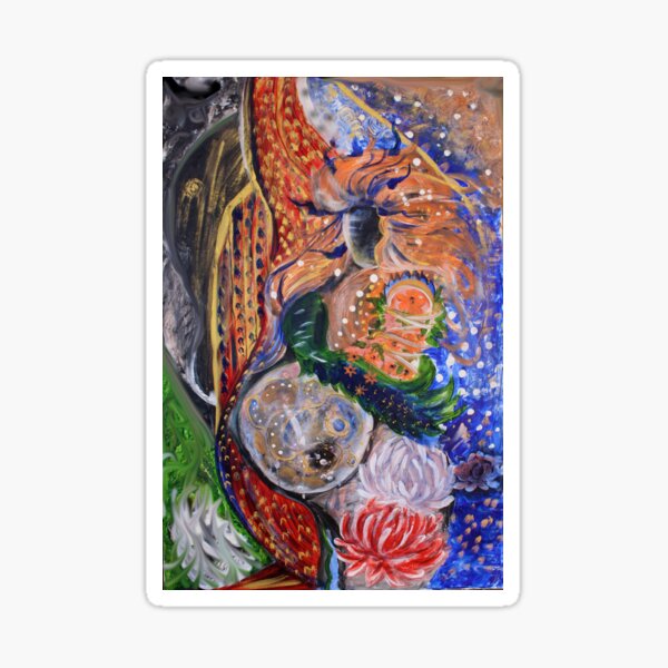 "Cosmic Creation- Gorg God/Goddessa Series" Sticker by ArtFueledLivin ...
