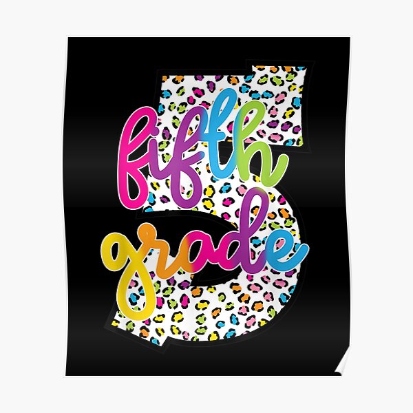 Póster «Leopardo Colorido Equipo de quinto grado 5to grado Regreso a la ...