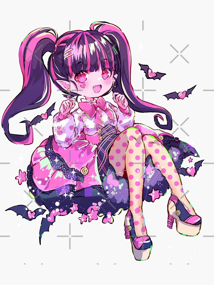 "Draculaura chibi " Sticker for Sale by fake-artz | Redbubble