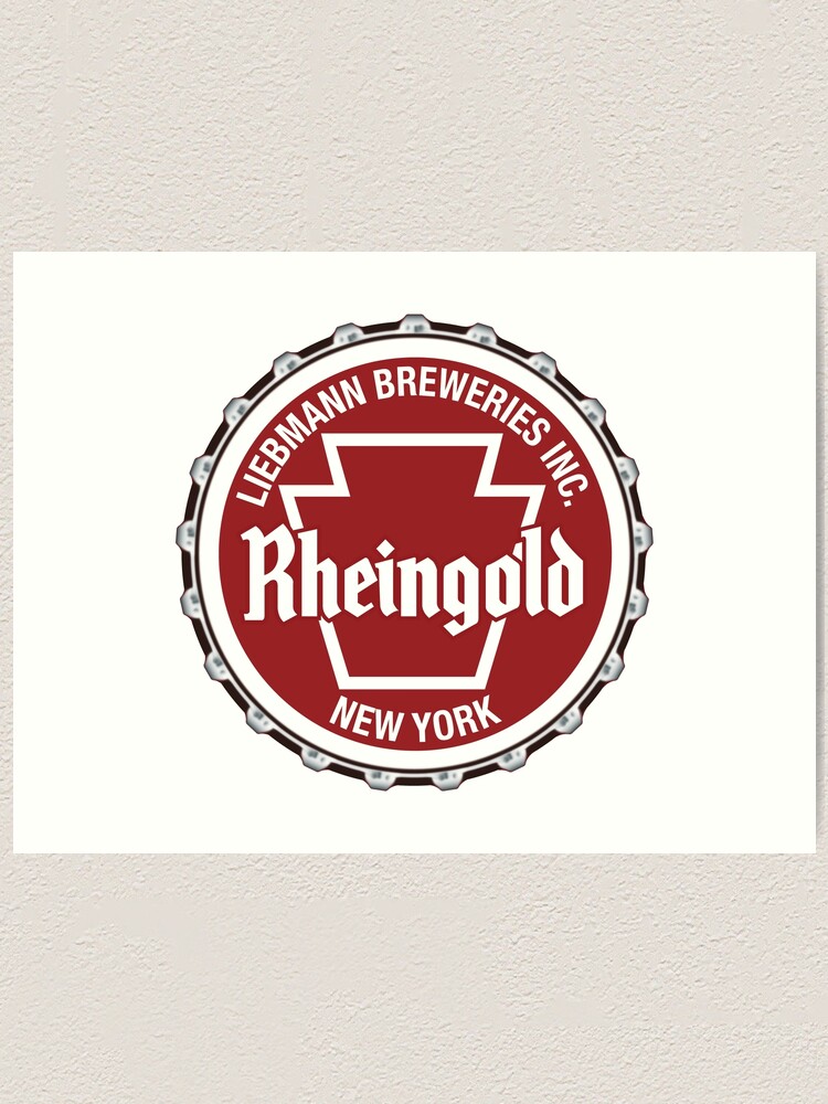 "70s New York Rheingold Beer Bottle Cap Art with Logo" Art Print for ...