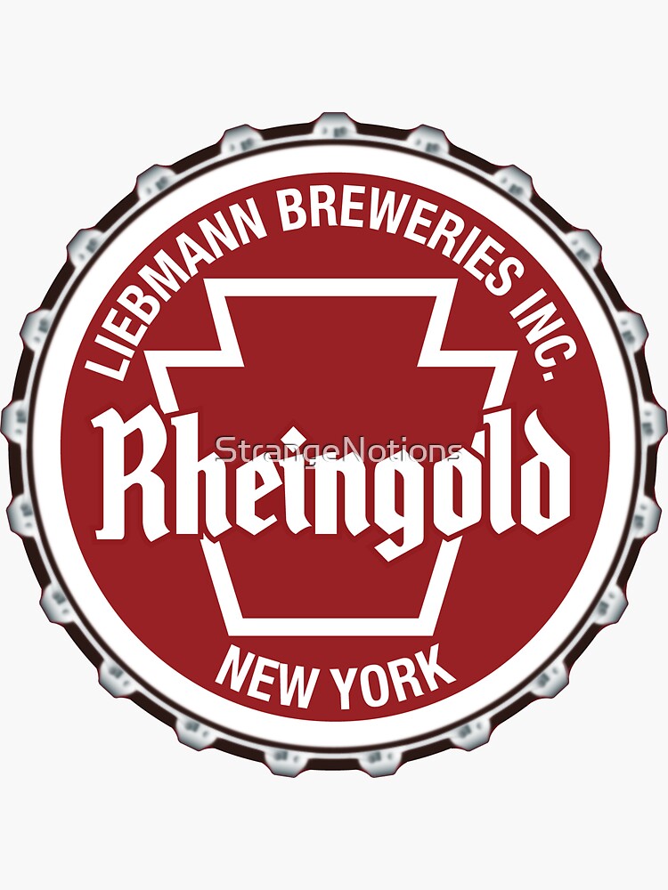 "70s New York Rheingold Beer Bottle Cap Art with Logo" Sticker for Sale ...