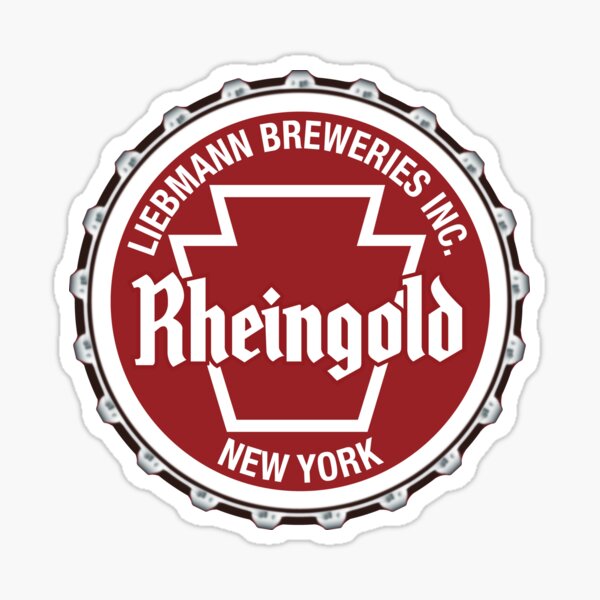 "70s New York Rheingold Beer Bottle Cap Art with Logo" Sticker for Sale ...