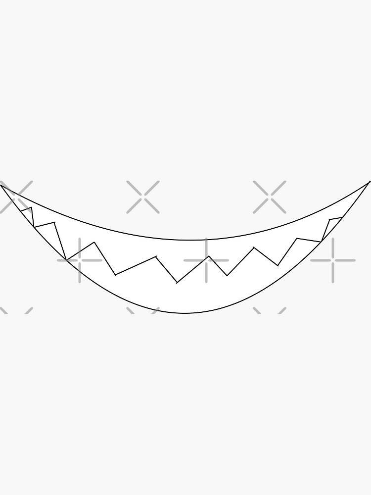 "Sharp teeth" Sticker for Sale by Nyamelon | Redbubble