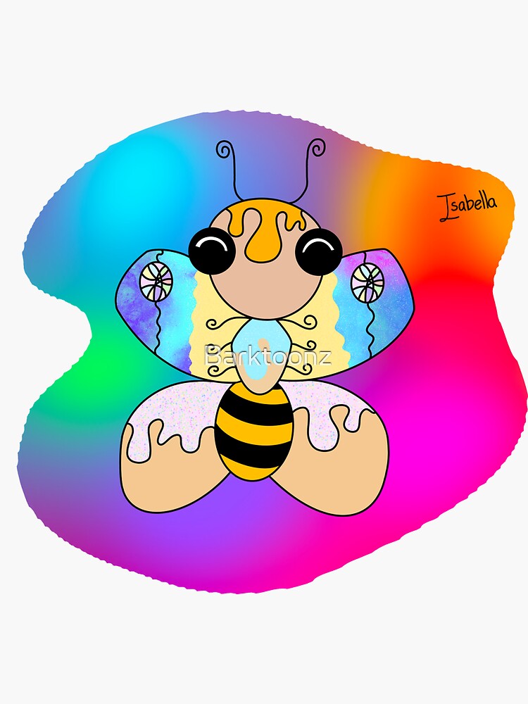 "Bee by Isabella" Sticker for Sale by Barktoonz | Redbubble
