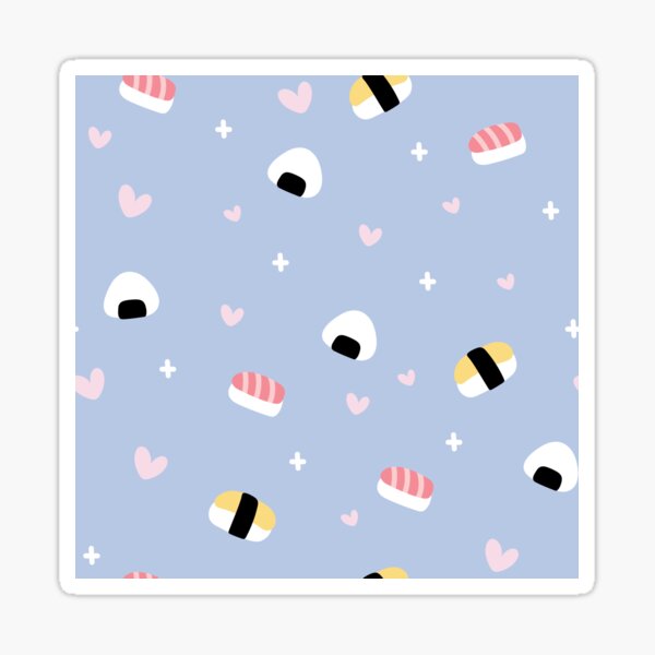 "Seamless pattern of cute sushi with heart background.Japanese food ...