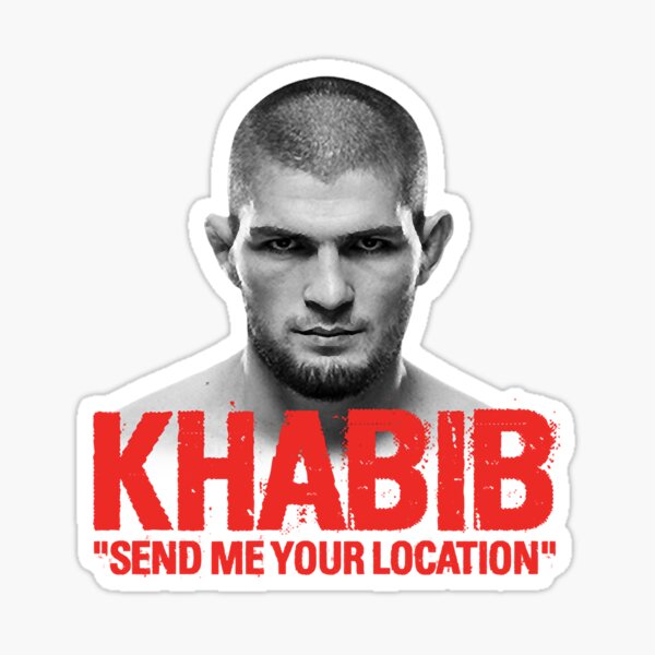 "KHABIB Nurmagomedov" Sticker for Sale by ERICDREWS | Redbubble