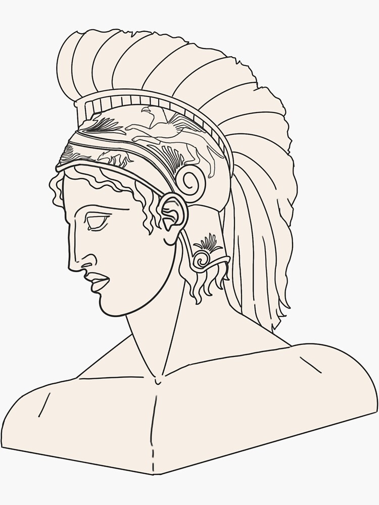 "Ares bust #2" Sticker for Sale by GrumpyNek0 | Redbubble