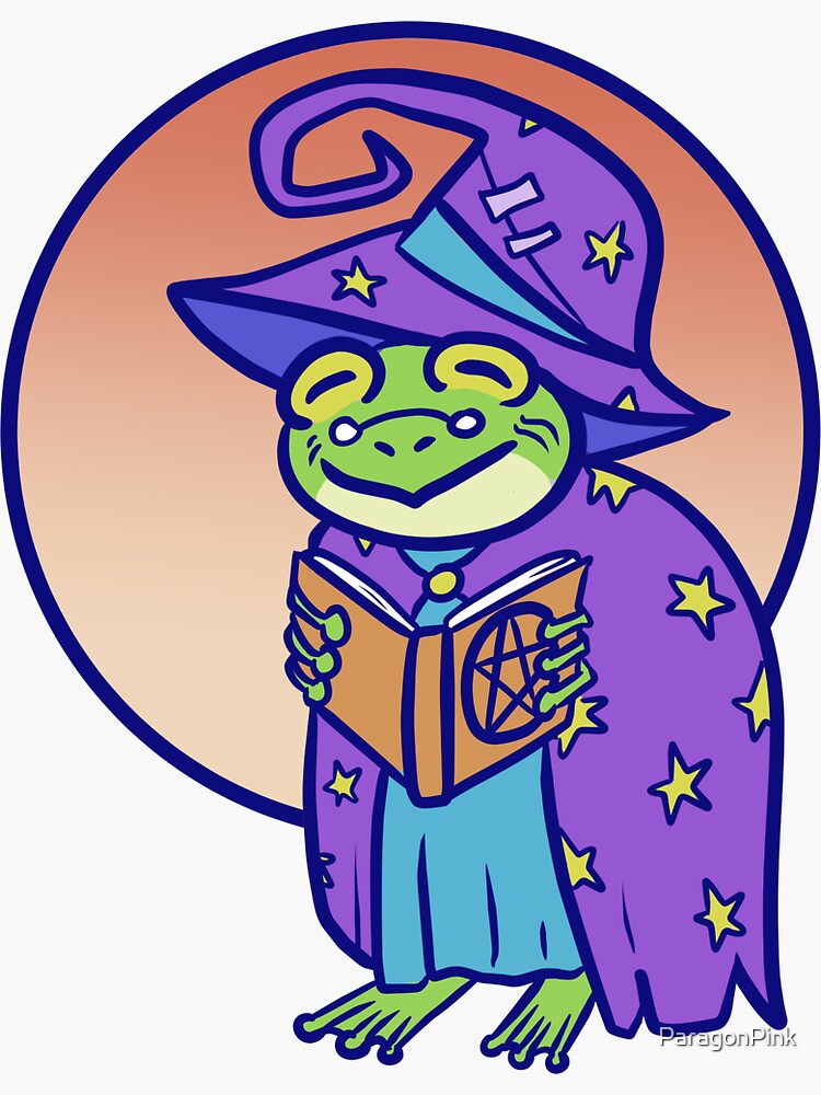 "Wizard Frog" Sticker for Sale by ParagonPink | Redbubble
