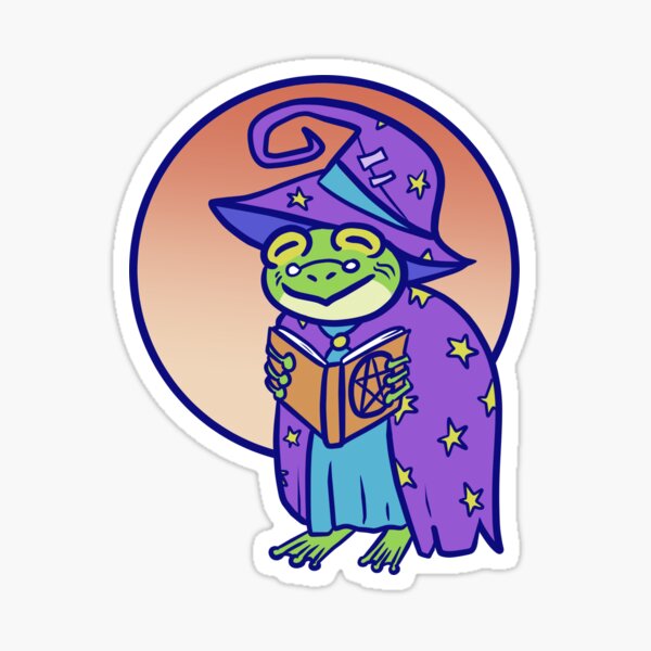 "Wizard Frog" Sticker for Sale by ParagonPink | Redbubble