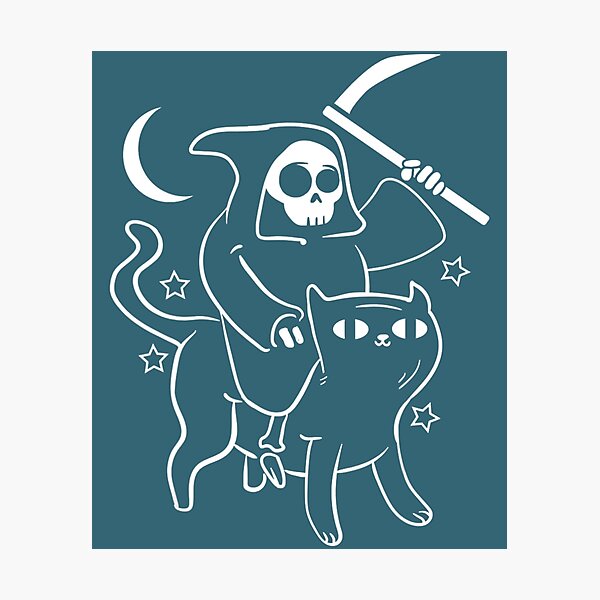 "Grim Reaper Ride Satan Cat Demonic Evil Devil Occult Satanic ...