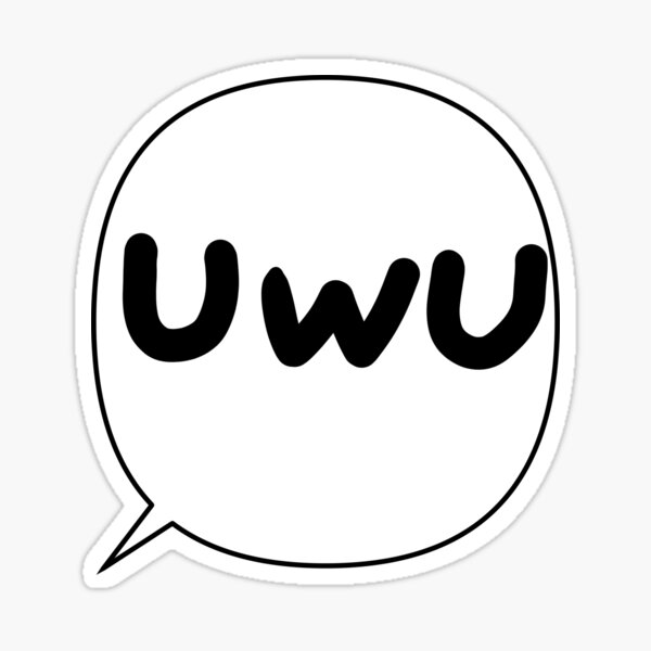 "Chat bubble UwU" Sticker for Sale by Nyamelon | Redbubble
