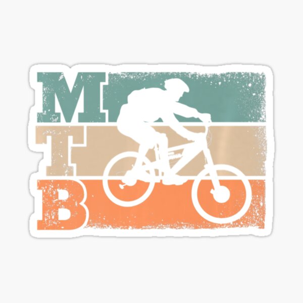 "Retro Downhill Mountain Biker, Mtb Cyclist" Sticker for Sale by AnyMice | Redbubble