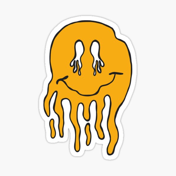 "Melting smiley face - pop art" Sticker for Sale by HelgaVonSchabbs ...