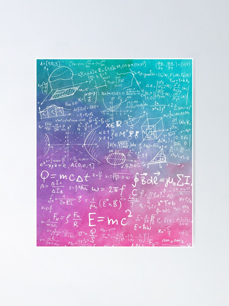 "Math Formula Equation Watercolor" Poster for Sale by PopArtDesigns ...