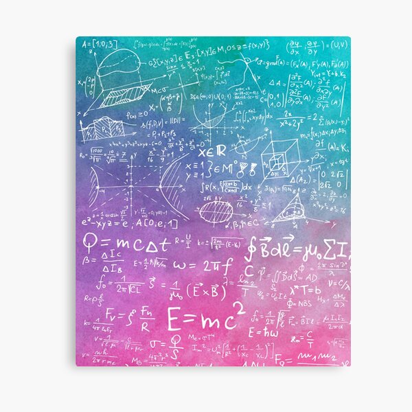 "Math Formula Equation Watercolor" Canvas Print by PopArtDesigns ...