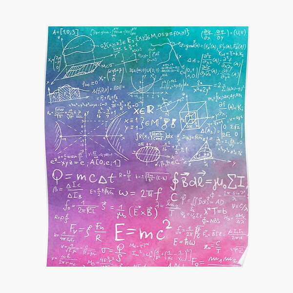 "Math Formula Equation Watercolor" Poster for Sale by PopArtDesigns ...