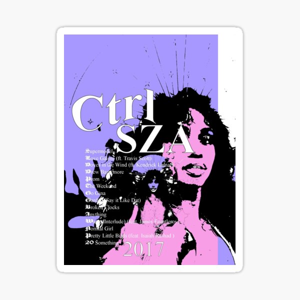 "CTRL SZA " Sticker for Sale by warrenbailey00 | Redbubble