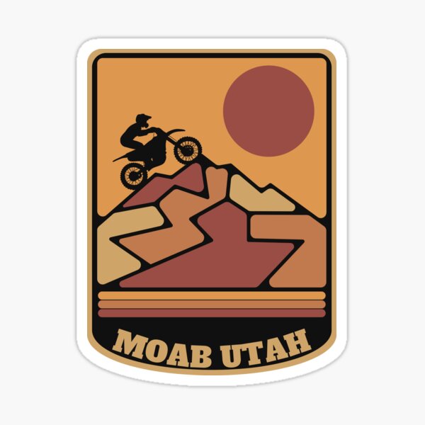 "Moab Utah National Park" Sticker for Sale by retrotravelart | Redbubble