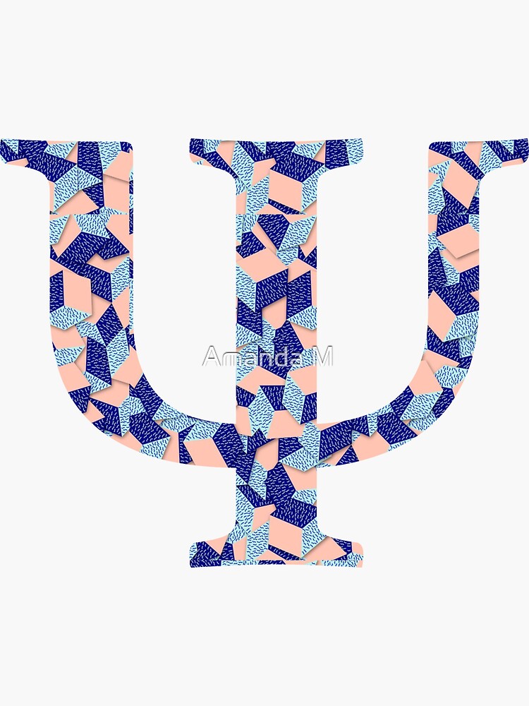 "psi" Sticker for Sale by AMANDA MILLER | Redbubble