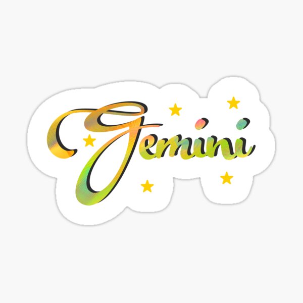 "gemini" Sticker for Sale by asillustrator | Redbubble