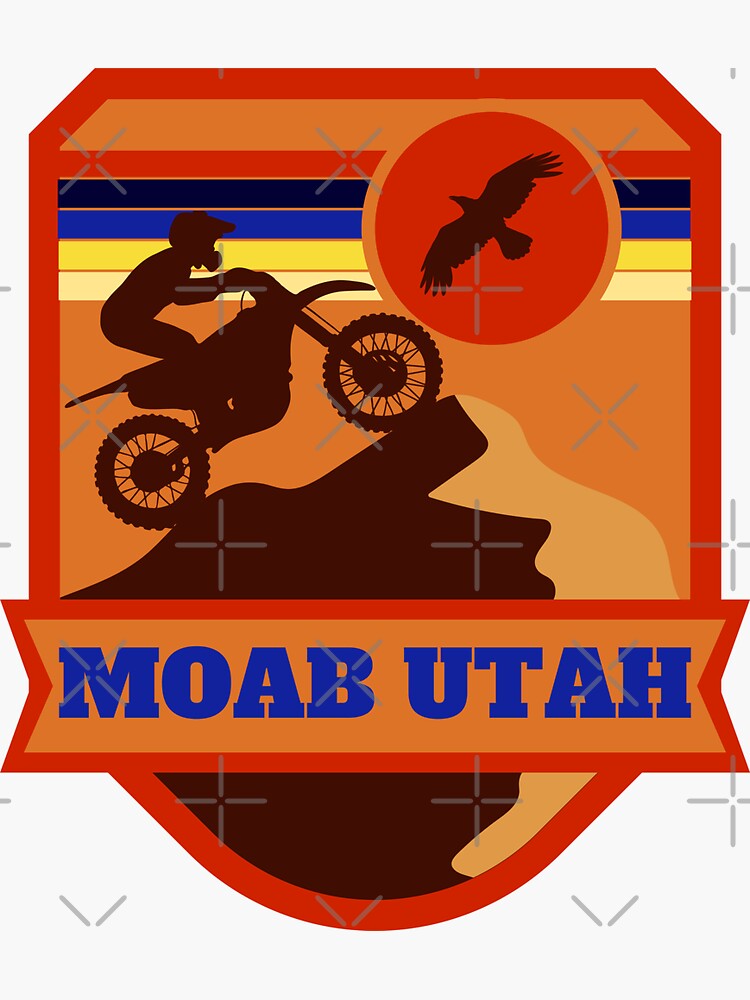 "Moab Utah National Park" Sticker for Sale by retrotravelart | Redbubble
