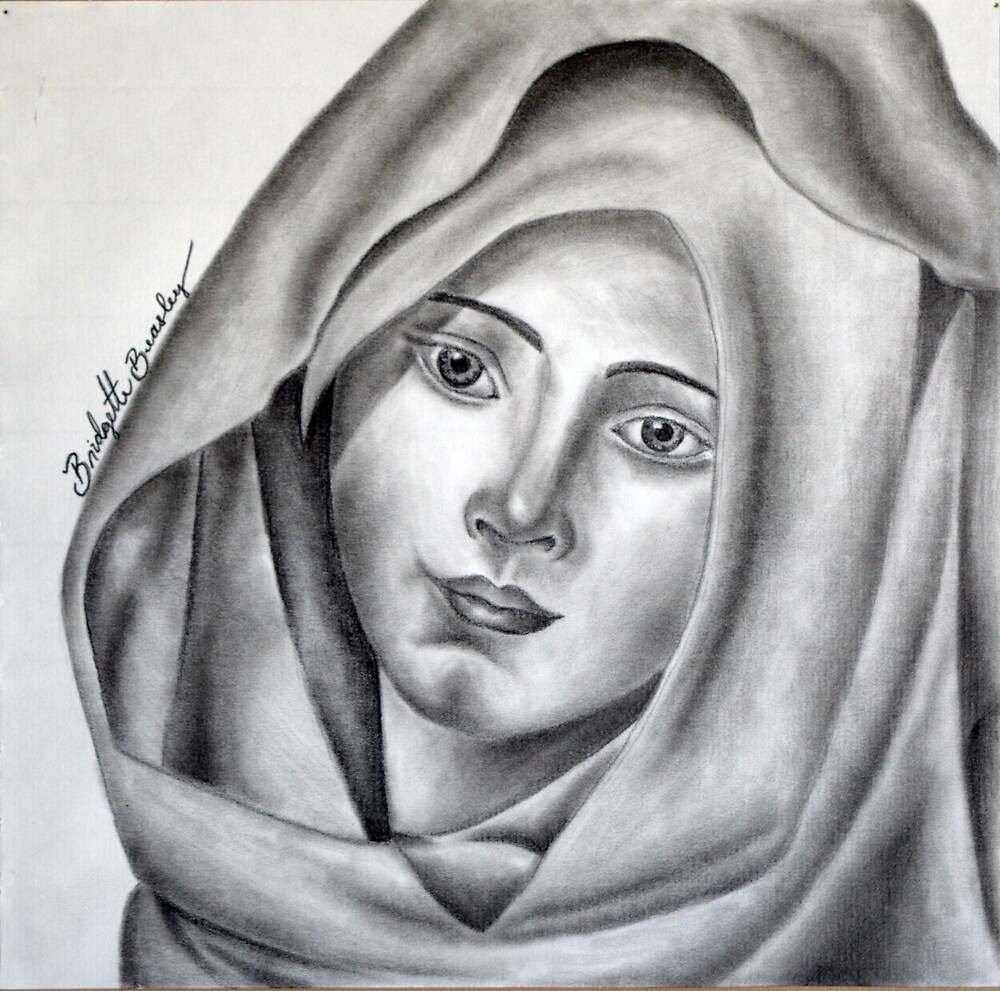 "Holy Mary Drawing " by BridgetteAshley | Redbubble