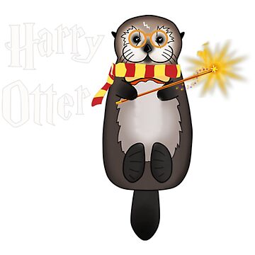"Otter Magic Wizard Otter Harry" Sticker for Sale by DaiBai | Redbubble
