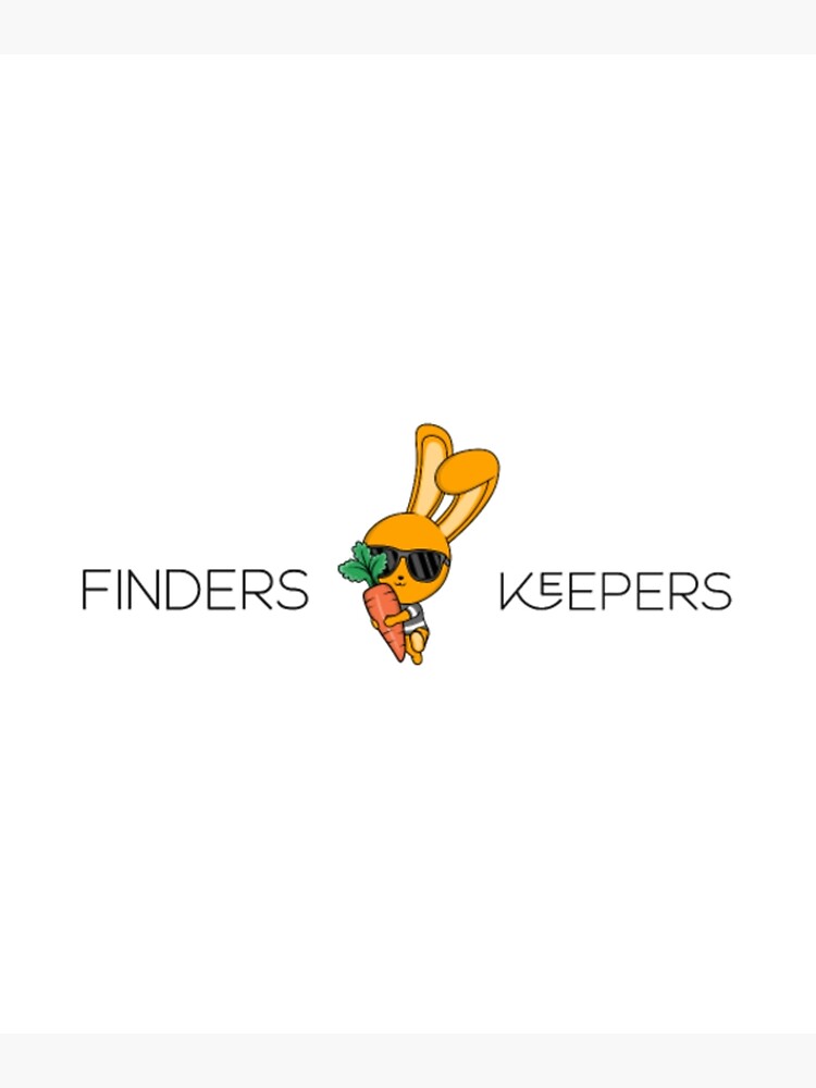 "Finders Keepers Cute Rabbit With A Carrot" Poster for Sale by ...