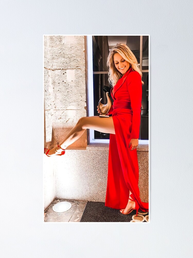 "Rotes Kleid - Helene Fischer" Poster von caseycedrshop | Redbubble